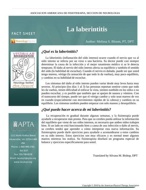 La Laberintitis | Marco Rando | uDocz