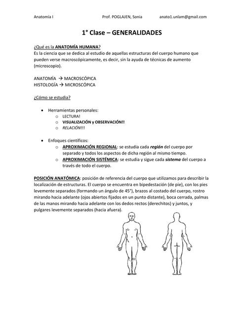 Anatomía básica y general | Kevin Melon | uDocz