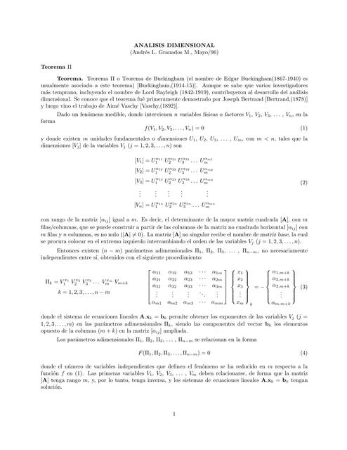 Análisis dimensional | Apuntes de Física | uDocz