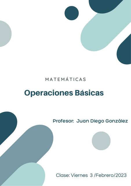 Matemáticas: Operaciones básicas | Heidy Johana | uDocz