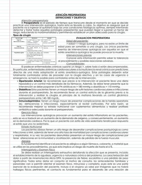 Pre y Post Operatorio | Alvaro Cabral | uDocz