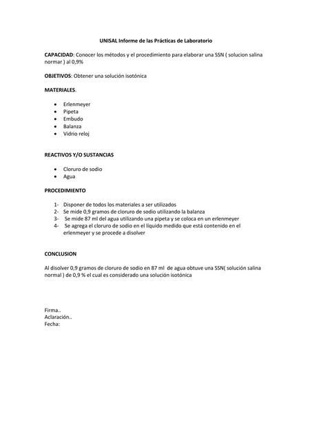 UNISAL Informe de las Prácticas de Laboratorio | CARLOS | uDocz