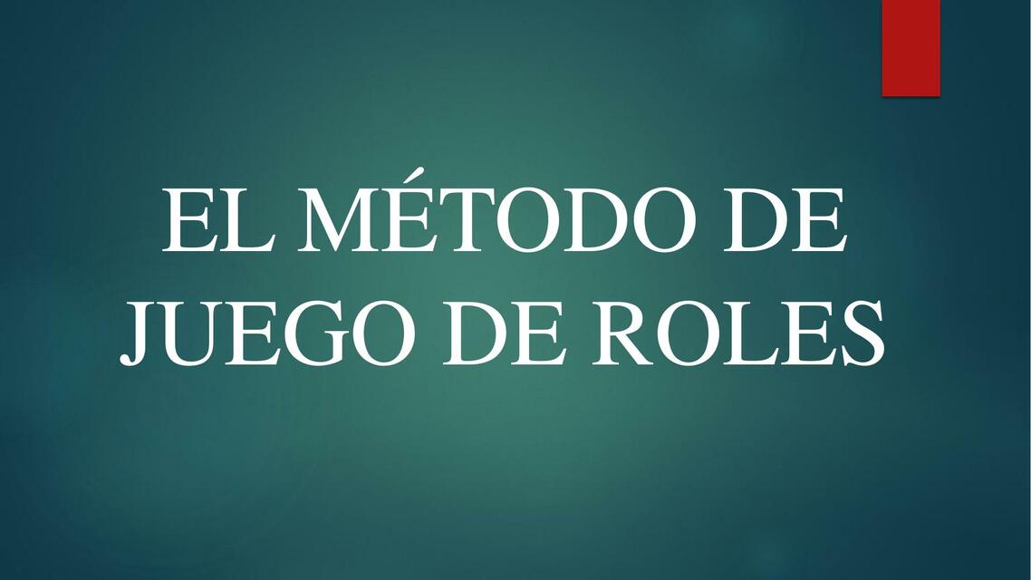 El Método De Juego De Roles Alexander Cusangua Udocz