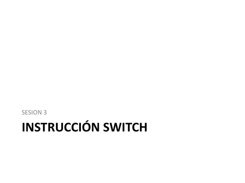 Instrucción Switch | Rafa Vazquez | uDocz