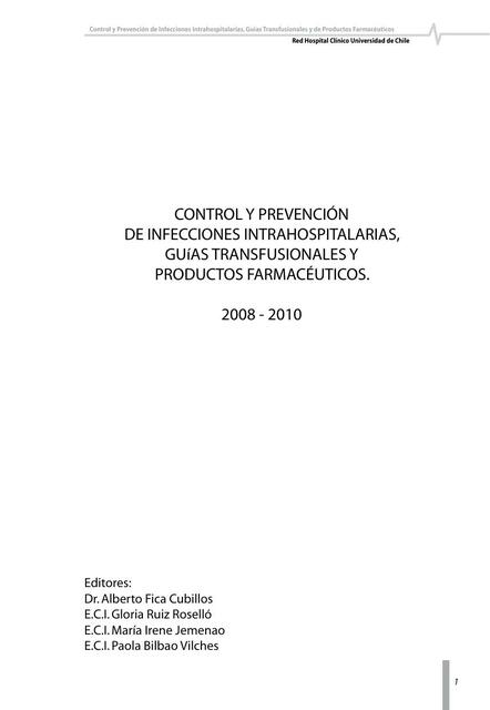 Control y Prevención de Infecciones Intrahospitalarias | Enfermería | uDocz Control y Prevención de Infecciones Intrahospitalarias | Enfermería | uDocz