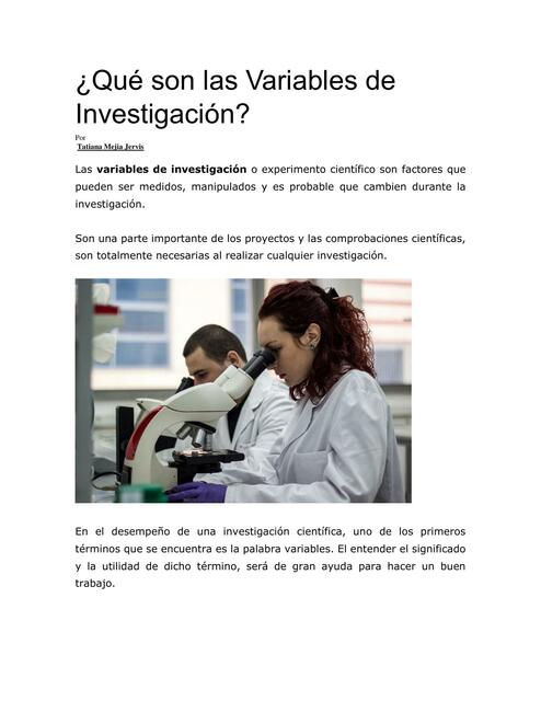 ¿Qué son las Variables de Investigación? 2 | elestudiante20 | uDocz ¿Qué son las Variables de Investigación? 2 | elestudiante20 | uDocz