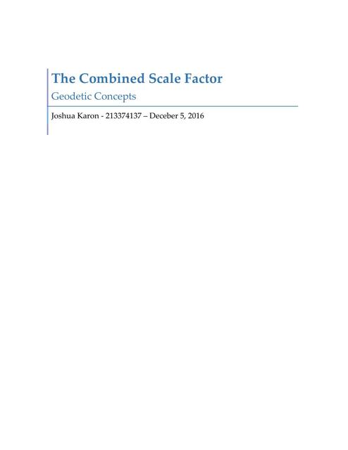 The Combined Scale Factor | Elias Condori | uDocz