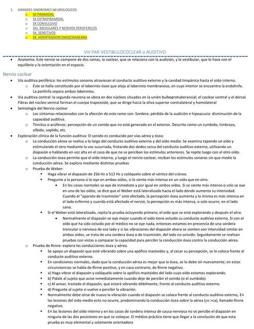 Grandes Síndromes Neurológicos | Dra. F | uDocz