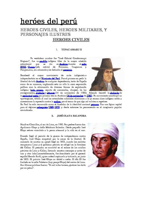Heróes Del Perú | Anon | uDocz