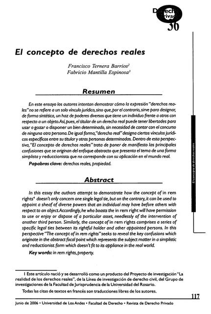 El Concepto de Derecho Reales | Derecho y leyes | uDocz