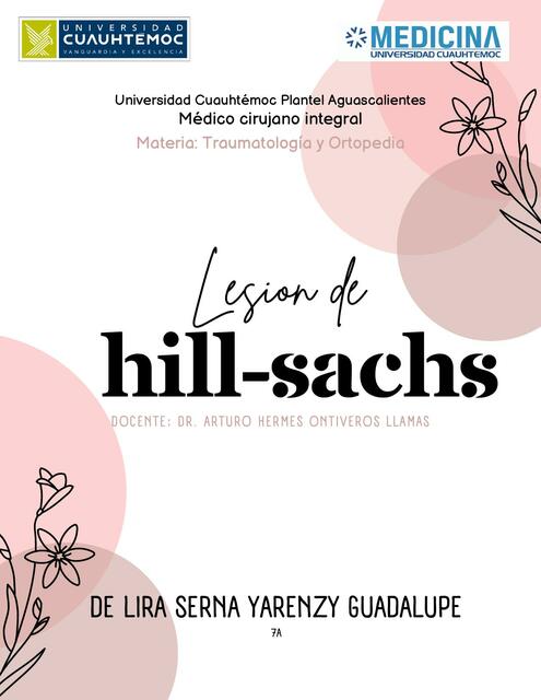 Lesión de Hill -Sachs | Yarenzy Guadalupe De Lira Serna | uDocz