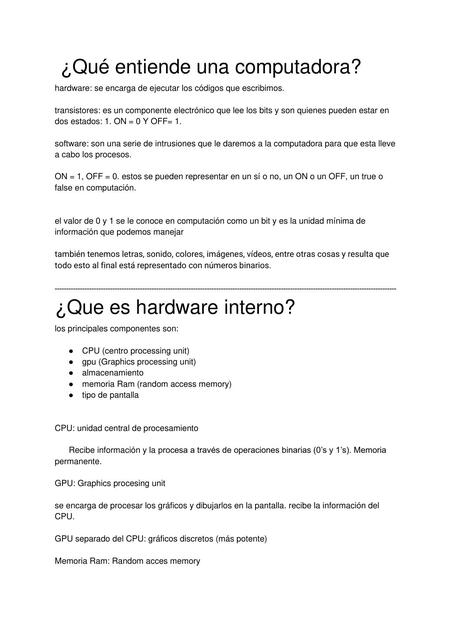 ¿Qué entiende una computadora? | Gabriela Brito | uDocz