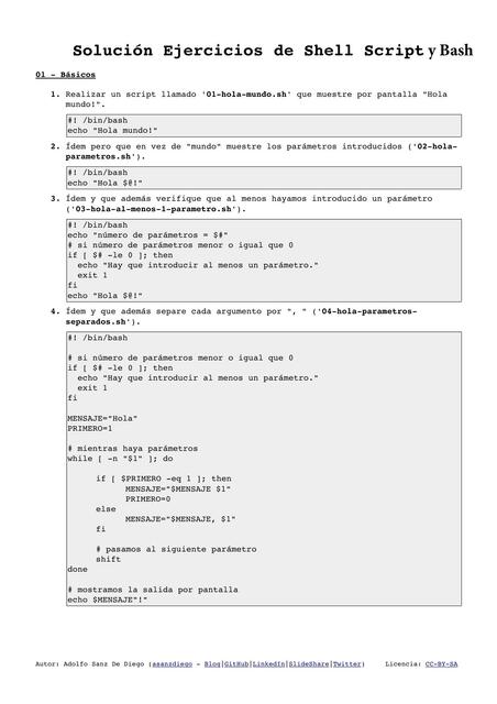 Solución Ejercicios De Shell Script Y Bash Ingenierías Materia Y Más Udocz