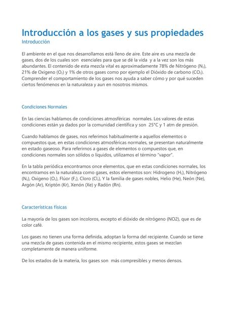 Introducción a los Gases | Valentina Rodriguez | uDocz