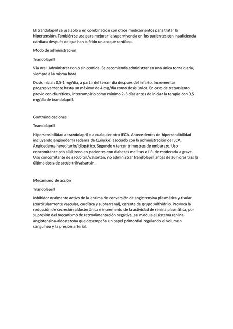 Trandolapril | J_Manuel :3 | uDocz