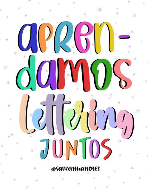Aprendamos Lettering Juntos Premium Samxnthastudy Udocz