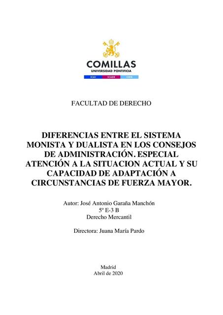 Diferencias entre el sistema monista y dualista en consejos de ...