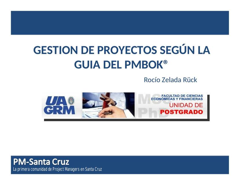 Gestión de proyectos según la guía del PMBOK | Todo de Administración ...
