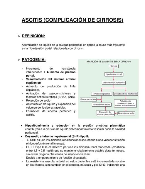 ASCITIS - DIAGNÓSTICO Y TERAPÉUTICA | Renzo Luján | uDocz