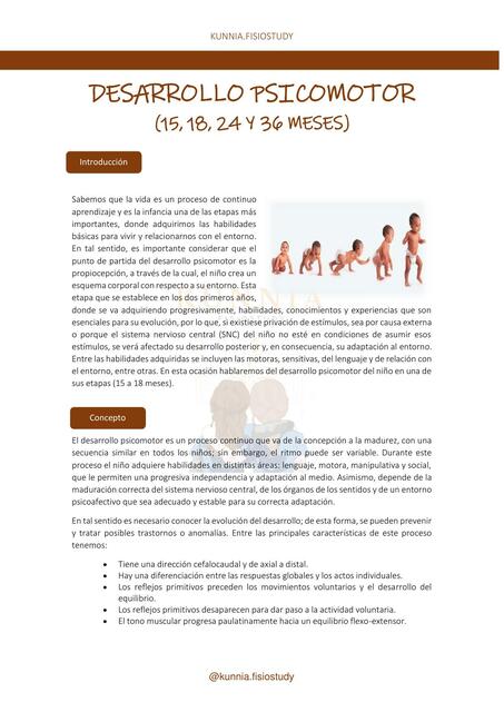 Desarrollo Psicomotor | KUNNIAFISIOSTUDY | uDocz