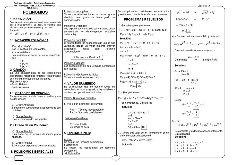Polinomios | jefferson ticona mamani | uDocz