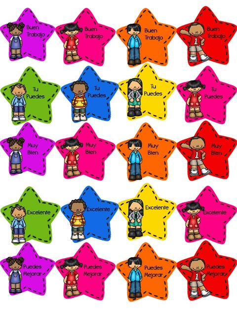 Estrellas de Felicitación para los Alumnos | YUDOC.ORG | uDocz