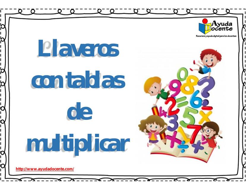 Llavero de Tablas de Multiplicar | YUDOC.ORG | uDocz