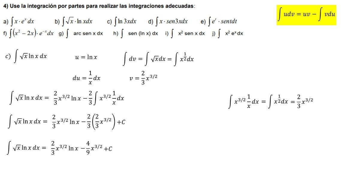 Integrales -Ejercicios Resueltos Ejercicio 4 y Situación 5 | Jazmine Nikkinen | uDocz