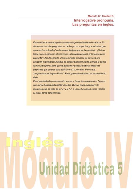 Como Hacer Preguntas en Inglés | uDocz