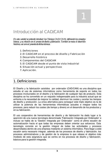 Introducción al CAM | Tecnología y electrónica | uDocz