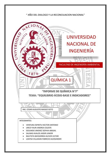 Informe 7 Química Grupo | apuntesdeingenieria | uDocz