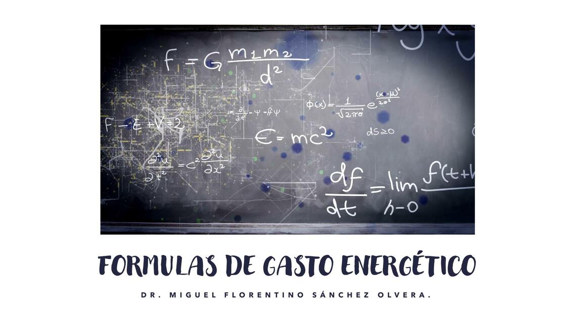 Fórmulas de Gasto Energético | Alessandro Paolo Urcelay Luna | uDocz