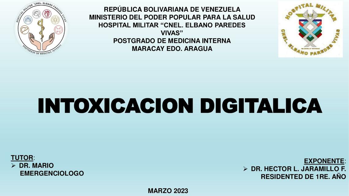 Intoxicación digitálica | Hector Jaramillo | uDocz
