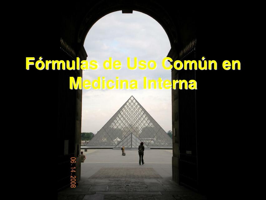 Fórmulas de Uso Común en Medicina Interna | Perzeus23 Rc | uDocz