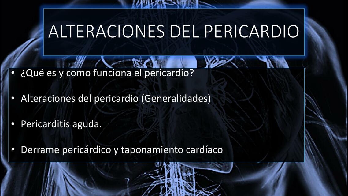 Alteraciones del Pericardio | Elden Ulises Gutierrez Cardona | uDocz