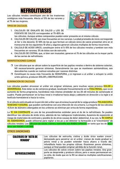 Nefrolitiasis | Medicina en la UNER | uDocz