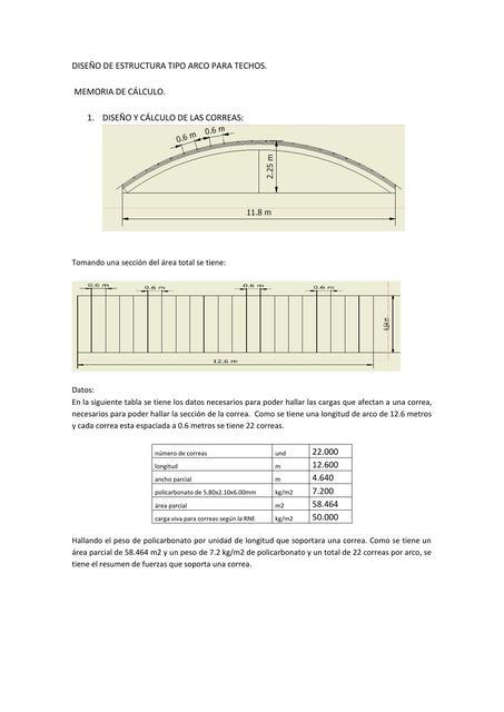 Diseño de estructura tipo arco para techos | Orlando | uDocz