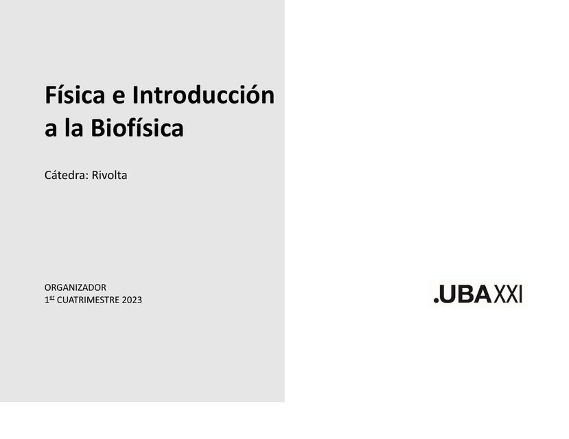 Física e Introducción a la Biofísica | Ariana | uDocz