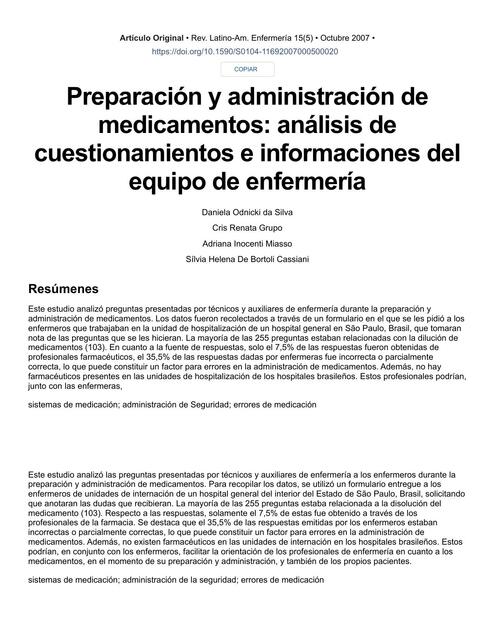 Aforar medicamentos | enfermeriadigital | uDocz