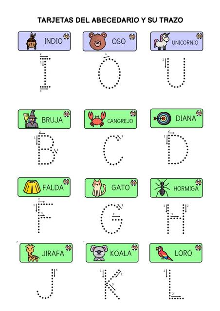 Tarjetas del Abecedario y su Trazo | Educación Especial | uDocz