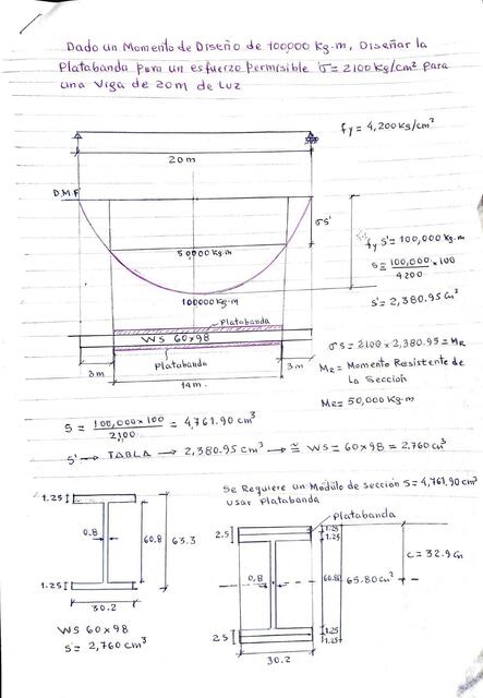 Ejercicios Resueltos de Vigas con Platabanda | Apuntes de Ingenieria ...