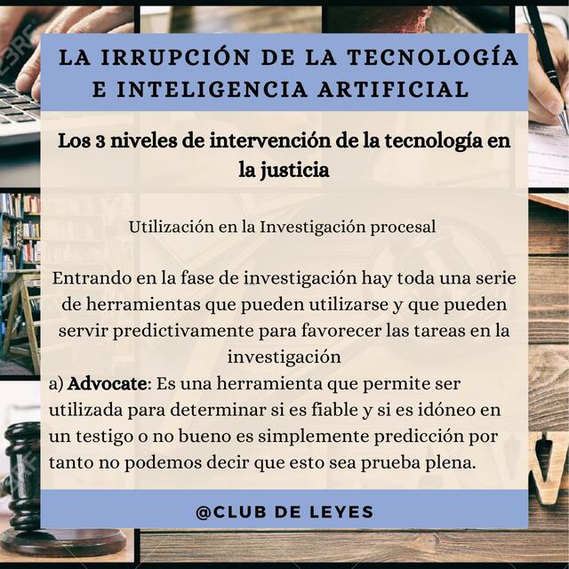 La tecnología en la justicia - Advocate | Club de leyes | uDocz