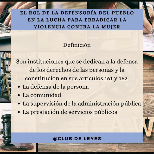 La Defensoría del Pueblo en la Lucha para Erradicar la Violencia contra ...
