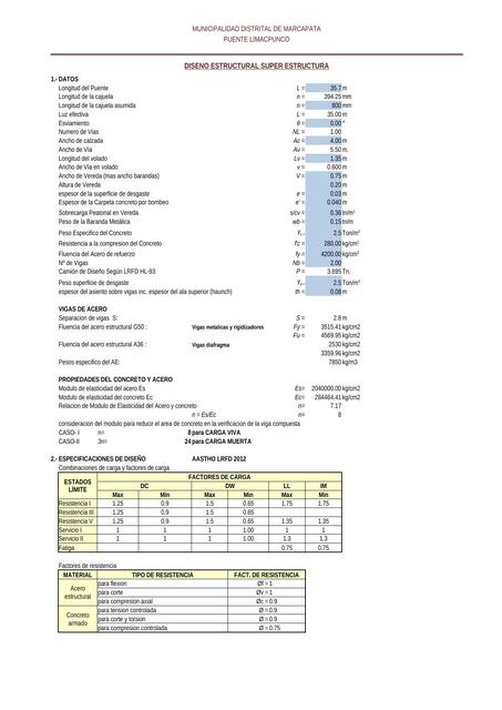 Diseño Estructural Super Estructura | victor bellido | uDocz