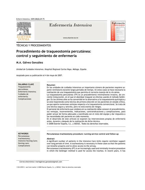 Resúmenes de Traqueotomía percutánea | Descarga apuntes de Traqueotomía ...