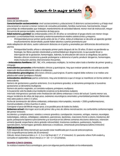 Examen físico Obstétrico | Ana Paula Gon | uDocz