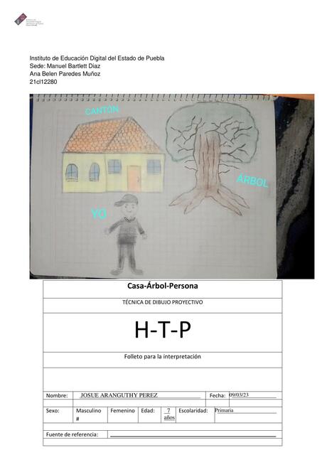 Actividad HTP Interpretación | ana belen paredes | uDocz