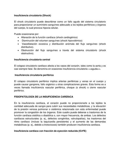 Insuficiencia Circulatoria (Shock) | Vivian | uDocz