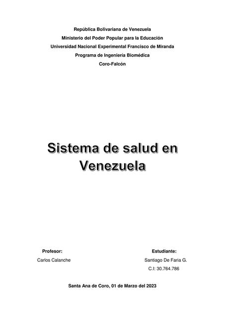 Sistema De Salud En Venezuela Santiago Udocz 0745