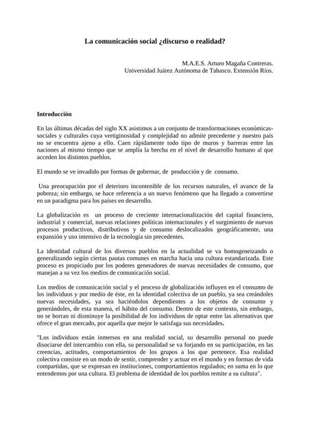 Flashcards de La Comunicación Social ¿Discurso o Realidad? | Por ...